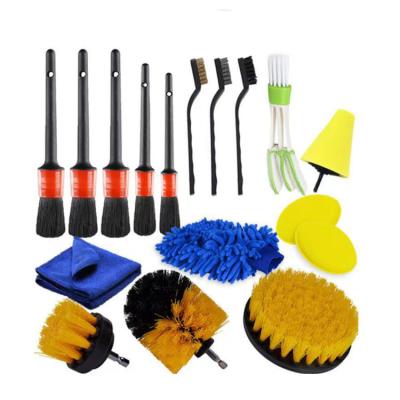 China Multicolors Car Clean Tools 152mm Car Detailing Brush Kit for sale