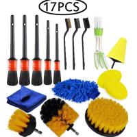 China Multicolors Car Clean Tools 152mm Car Detailing Brush Kit for sale