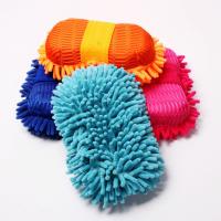 China soft Car Clean Tools 25*12m Microfiber Car Wash Glove Mitt Coral Fleece for sale