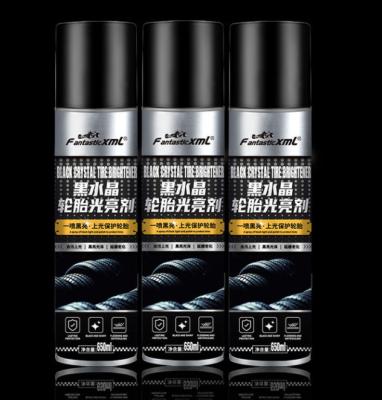 China High Effective 650ml Waterless Car Tyre Shine Spray Tire Polish Spray for sale