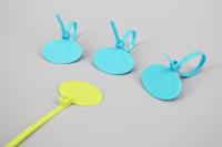 China DM-3*90mm customized marker cable ties numbered chicken ties with oval board for sale