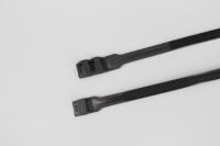 China DM-9*260mm Black Nylon Material strong double loop lock zip ties for sale