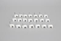 China DEMOELE Round PE material  natural color Cable Clip Wire and Cable Fixing Clip Plastic Clips for sale