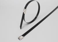 China 201 304 316 epoxy coated Stainless steel cable ties-ball self locking for sale