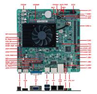 China Intel Alder Lake N100 Industrial Mini ITX Motherboard DDR4 32GB Triple Display Embedded Computer for sale