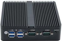 China Fanless Industrial Mini PC Intel Celeron J4125 Dual Gigabit LAN VGA HDMI USB 3.0 Box Computer for sale