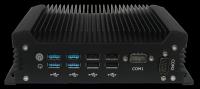 China Fanless Industrial Box PC Intel Ultra U5 U7 Core 3rd Gen DDR5 Dual Gigabit LAN 12-19V Mini Computer for sale