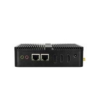China Fanless Industrial Box PC Intel Celeron J6412 N100 Dual Gigabit LAN 2 COM 12V Mini Computer for sale