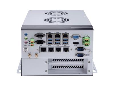 China Industrial Box PC Intel Core i7 8700 3 Gigabit LAN 2 PCIe Slots 9-36V Computer for sale