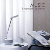 China LED Desk Lamp with Bluetooth Speaker 3 Brightness Levels Touch Control USB Charging Port Bedside Table Lamp for sale