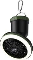 China Rechargeable Camping Fan with LED Light 32 Beads 3 Brightness USB Battery Powered Portable Hanging Hook for sale