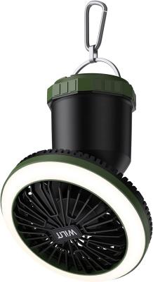 China Rechargeable Camping Fan with LED Light 32 Beads 3 Brightness USB Battery Powered Portable Hanging Hook for sale