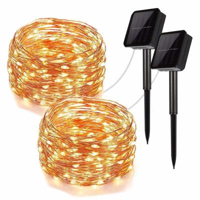 China Solar String Lights Outdoor 50 LED Waterproof Copper Wire Fairy Lights for Garden Tree Wedding Party for sale