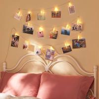 China Solar Powered LED Photo Clip String Lights 10 20 30 40 Clips Warm White Battery Operated for sale