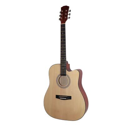 China Wholesale 6 String 40 Inch Spruce Veneer Acoustic Electric Guitar for Beginner for sale