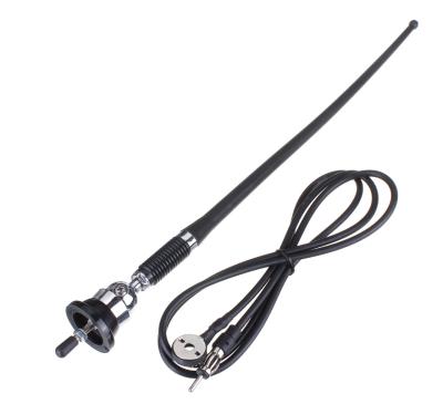 China Universal Marine AM FM Antenna 16.9 Inch Flexible Rubber Roof Mount for Boat UTV RV Golf Cart for sale