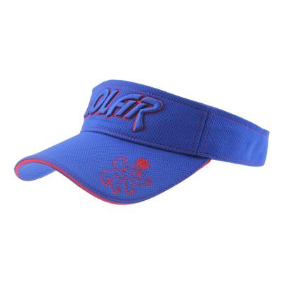 China Adult Polymesh Sun Visor Women'S Hats Custom Puff Embroidery Logo for sale