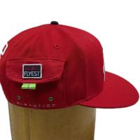China Six Panel Wool Snapback Baseball Caps With Customed Zipper Pockets In Side for sale