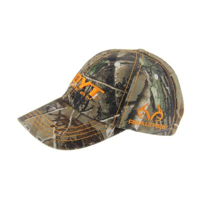 China 6 Panel Camoflage Embriodery Baseball Caps, Unisex Low Profile Adjustable Hunting Hats for sale