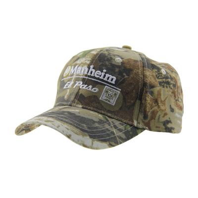 China 6 Panel Camoflage Embriodery Outdoor Baseball Caps, Unisex Low Profile Adjustable Hunting Hats for sale