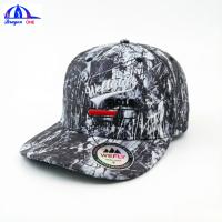 China Custom Black & White Splatter Graffiti Flat Brim Snapback Hat with 3D Embroidered Sporty Baseball Caps Outdoor Casquette Hats for sale