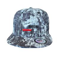 China Custom Black & White Splatter Graffiti Flat Brim Snapback Hat with 3D Embroidered Sporty Baseball Caps Outdoor Casquette Hats for sale