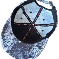 China Custom Black & White Splatter Graffiti Flat Brim Snapback Hat with 3D Embroidered Sporty Baseball Caps Outdoor Casquette Hats for sale