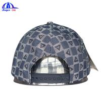 China Individuelle Blue-Grey Checkerboard Pattern Dad Hat Bold Embroidered All-Over Print Twill Sporty Arched Bill Vintage Style for sale