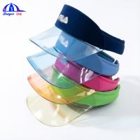 China Custom Logo Transparent Brim Visors Hat Multi-Color Sporty Outdoor Sun UV Protection Breathable Fabric Contrast Stitching Open for sale