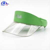 China Custom Logo Transparent Brim Visors Hat Multi-Color Sporty Outdoor Sun UV Protection Breathable Fabric Contrast Stitching Open for sale