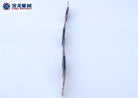 China Bare Flat Copper Battery Terminal Busbar With Black Heat Shrink Tube for sale
