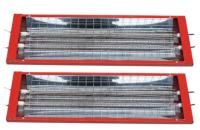 China 2000W Double Tube Infrared Heater for Car Body Paint Drying Infrared Curing Light Heating Lamp Spray Baking Booth H for sale
