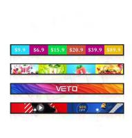 China Supermarket Shelf GOB LED Display P1.5625 900X60mm 10W / 36W 800nits lightweight for sale