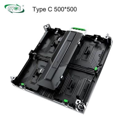 China Type C P4.81 4K Indoor LED Rental Display 500x500mm/500x1000mm Curve Cabinets for sale