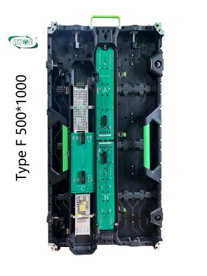 China Type F 2.6mm Stage Rental LED Display Panel Curve Cabinet 500x1000mm for sale