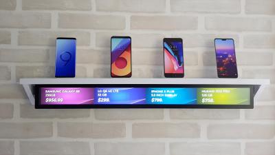 China Floating Led Shelf Display , Shelf Digital Signage 1.875mm for sale