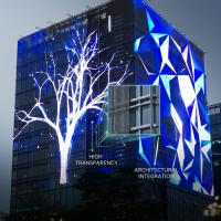 China Transparent Grille LED Display P3.91-7.81 Outdoor See-Through Screen 4500nits IP65 for sale