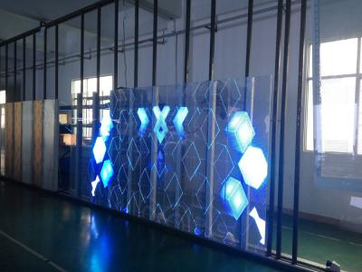 China AVOE transparent video LED display For shopping mall windows brightness 4500cd/sqm for sale