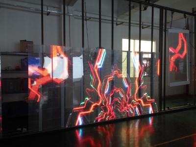 China Hanging Style Transparent led video display panels 1000*500mm/ 1000*1000mm for sale