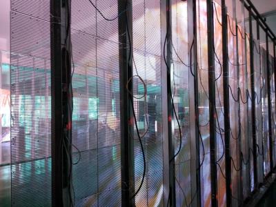 China Vivid Colors See Through Led Screens P3.91-7.82 Transparentt digital display for sale