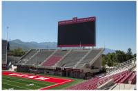 China P8 stadium perimeter led display / led scoreboard display  magnesium alloy cabinet 960*960mm for sale