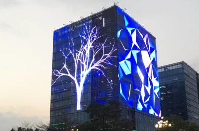 China P3.9 P7.8 200W Transparent Glass LED Display Die Casting Cabinet for sale