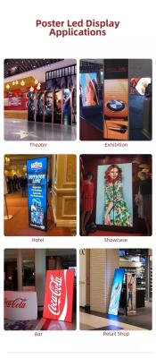 China 640X1920mm Smart LED Poster Display P2.5 Digital Signage LED Screen WiFi USB LAN Control for sale