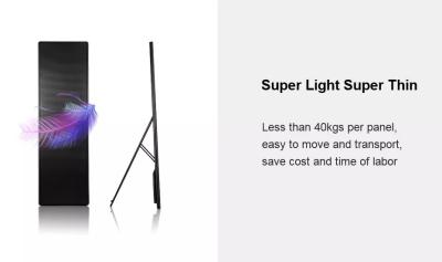 China Free Standing LED Poster Display P2.5 Indoor 1920X640mm For Stores Airports Exhibitions for sale