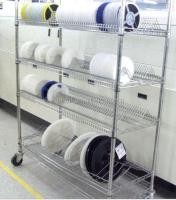 China SMT Clean Room Eletronic Antistatic Reel Storage Cart SMT Stainless Steel Rack Carts ESD PCB Storage Trolley for sale