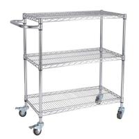 China Carbon Steel SMT ESD Trolley SMD 4 Layers ESD Shelving Rack for sale
