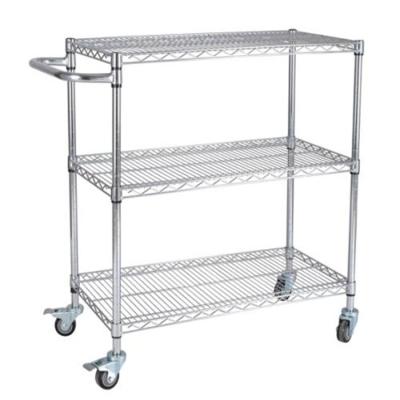 China Carbon Steel SMT ESD Trolley SMD 4 Layers ESD Shelving Rack for sale