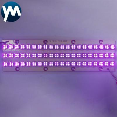 China 600W 365nm Copper Material 160*45mm 60deg SMD 6565 UV Lighting Board UVA Led 10W/cm2 UV LED Module for Screen Printing for sale