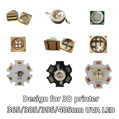 China Custom Led Sign 3W 5W 10W UV LED 3535 6565 6868 SMD With Quartz Lens Chip UV LED Light Diode for Uv Ink Glue Printing for sale