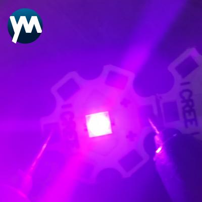 China Uv Led Diode 365/385/395/405nm UVA UV LED Bulb 3W 500mA for Light UV Gel Nails Lamp Uv Flashlight for sale